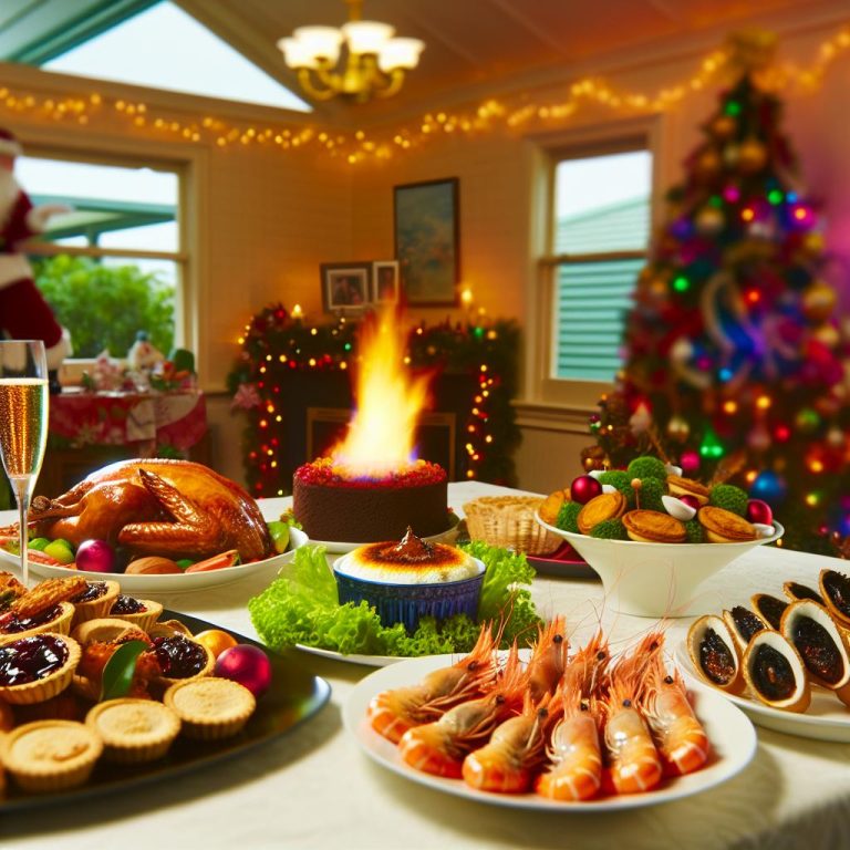 Traditional Australian Christmas foods.